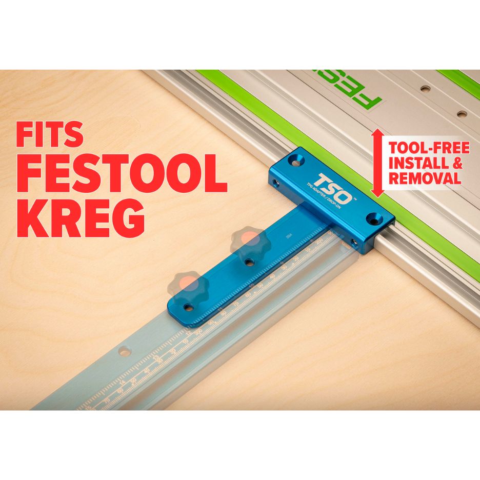 TSO Drop-On Guide Rail Adapter for TPG Parallel Guide System and FS Gu