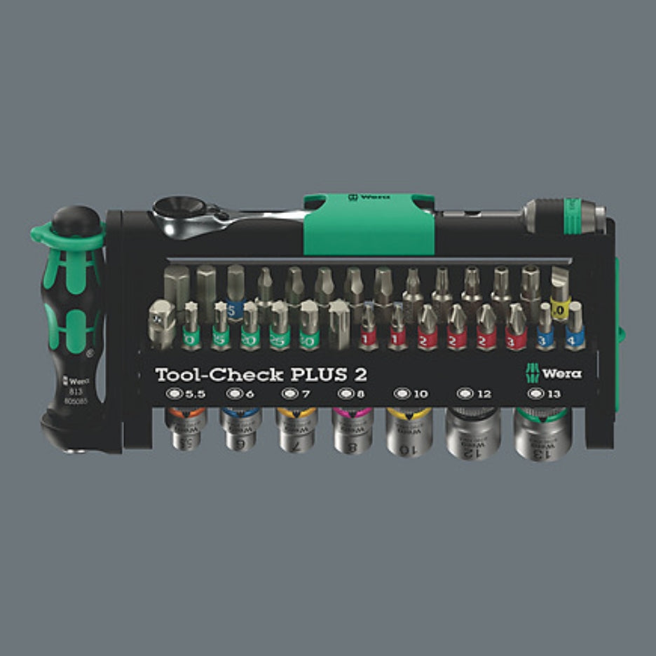Wera Tools 39-Piece Tool-Check Plus 2 with Square-Plus Bits 0504905600