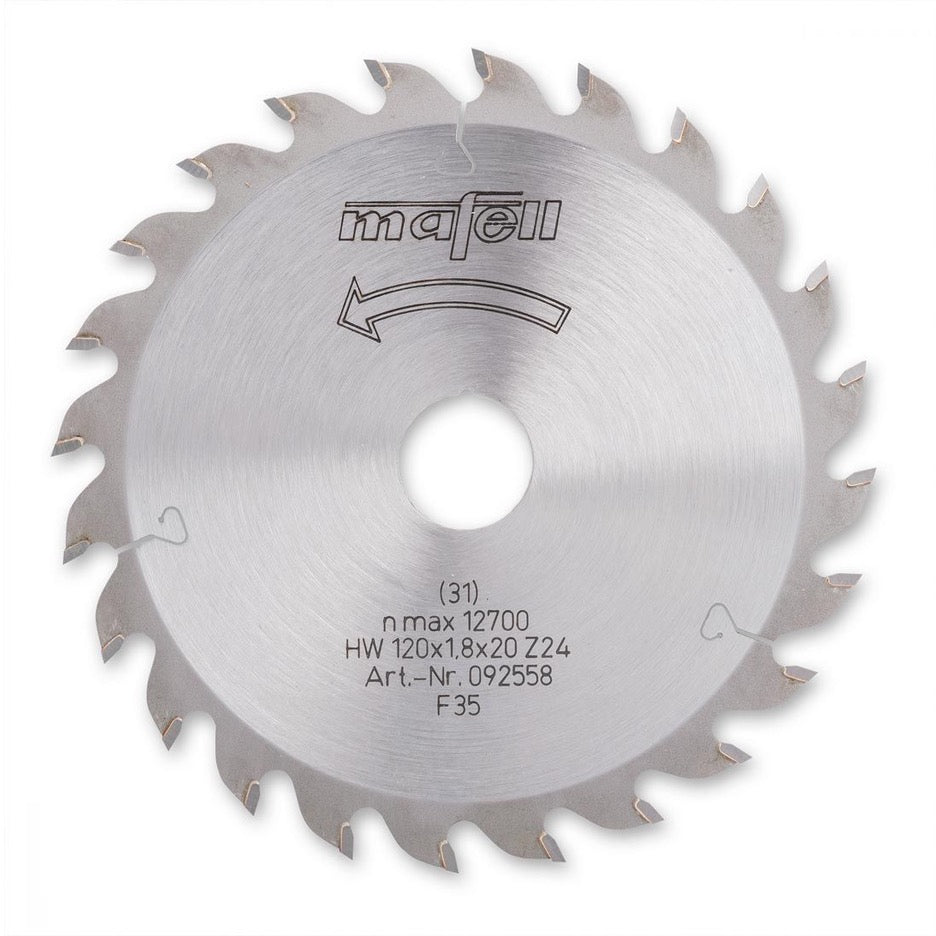 Mafell Universal Circular Saw Blade for Solid Wood 120mm x 24T ATB wit