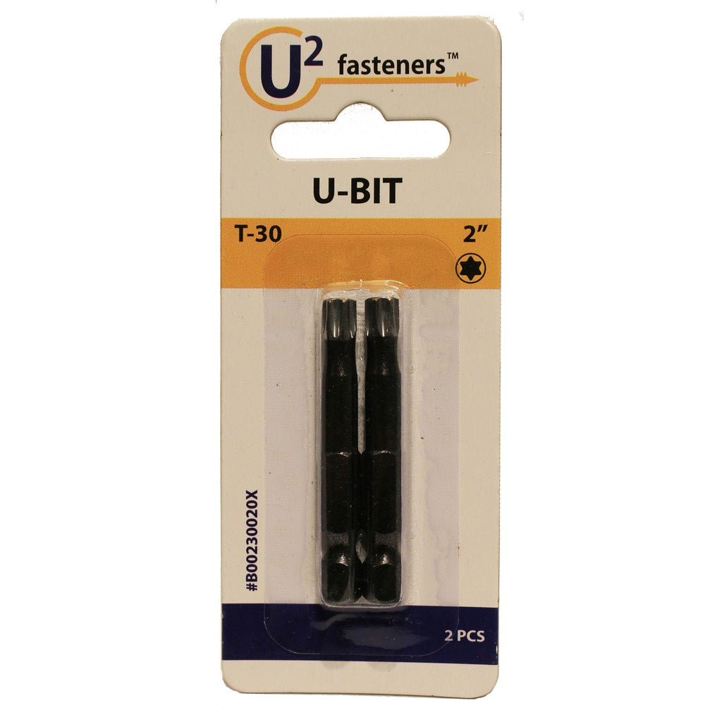 U2 Fasteners Torx T30 U-Bit Screwdriver Bits B00230020X